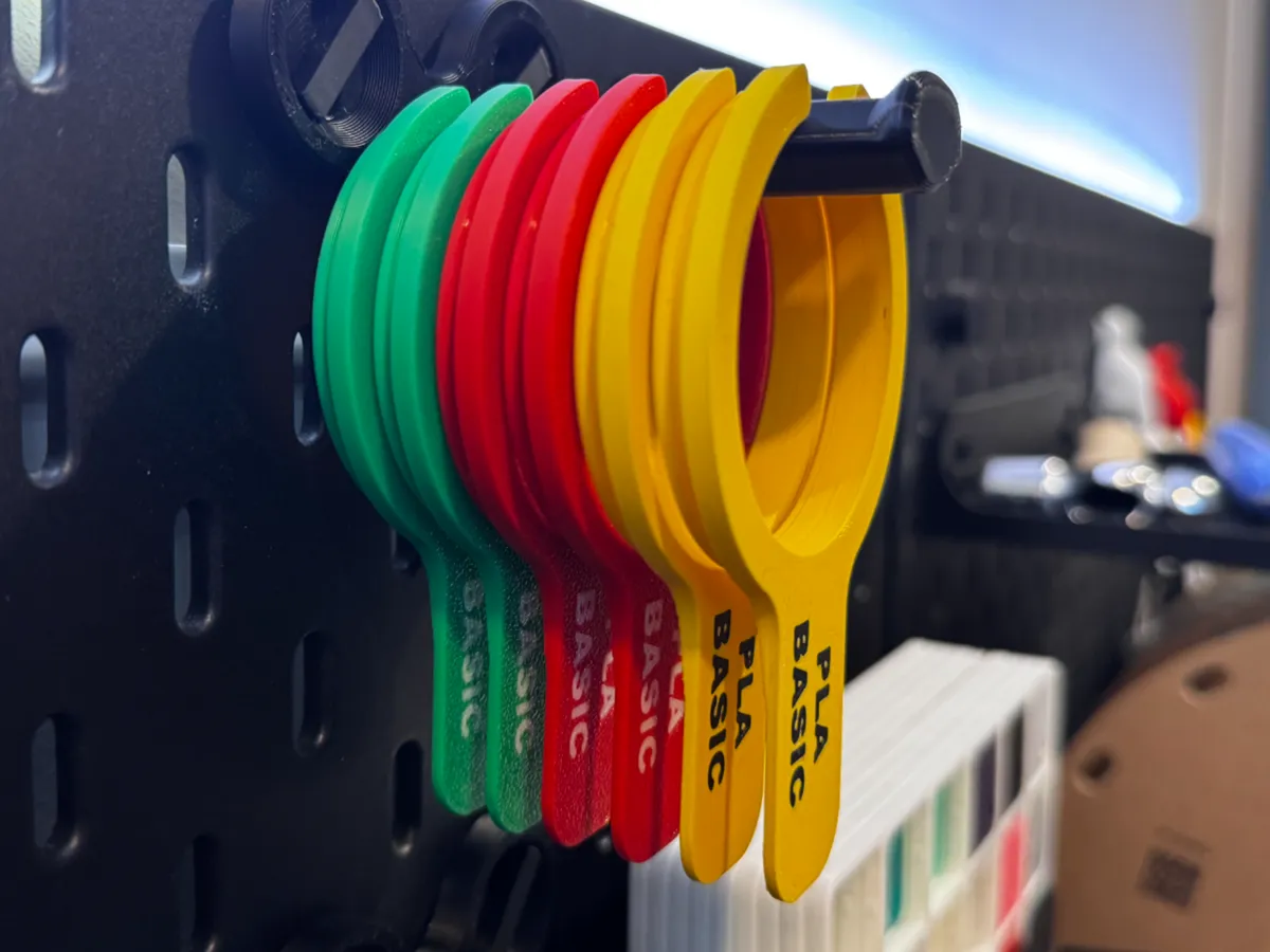 IKEA Skadis Hanger for Spool RFID Clips - Free 3D Print Model - MakerWorld