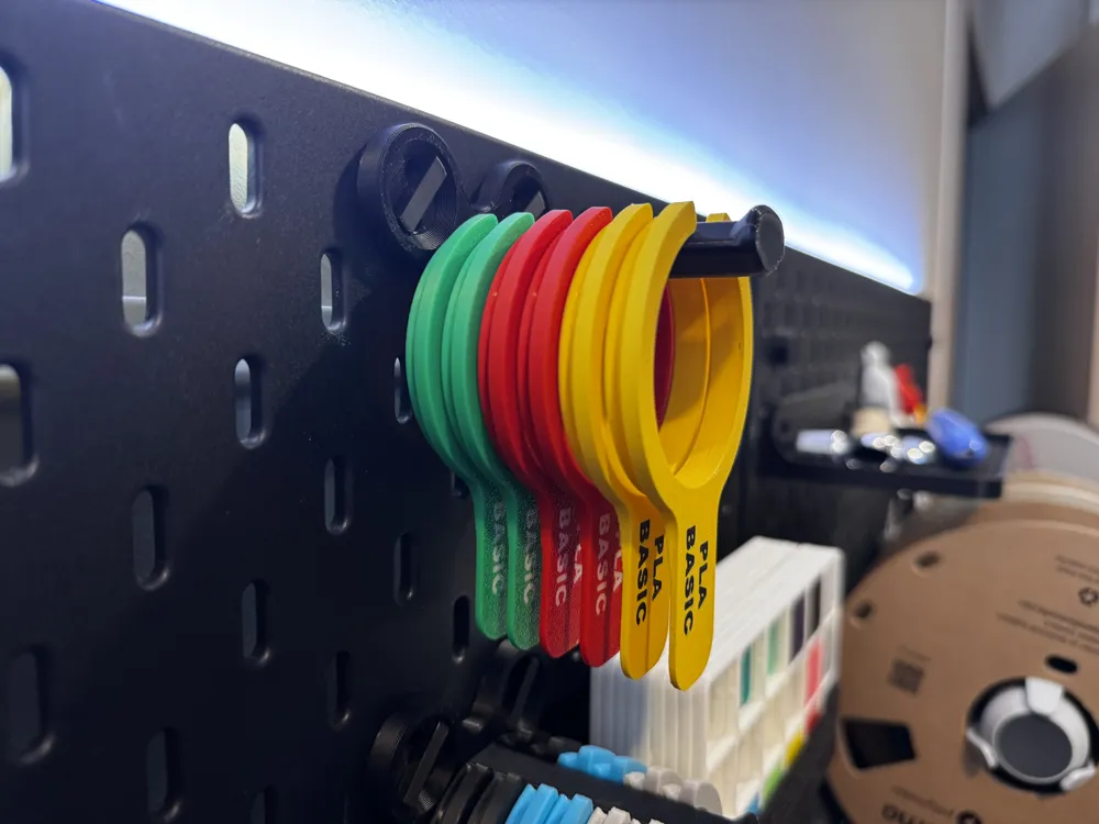 IKEA Skadis Hanger for Spool RFID Clips - Free 3D Print Model - MakerWorld