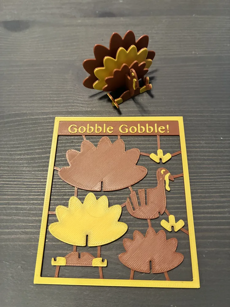 Thanksgiving Turkey Kit Card - Free 3D Print Model - MakerWorld