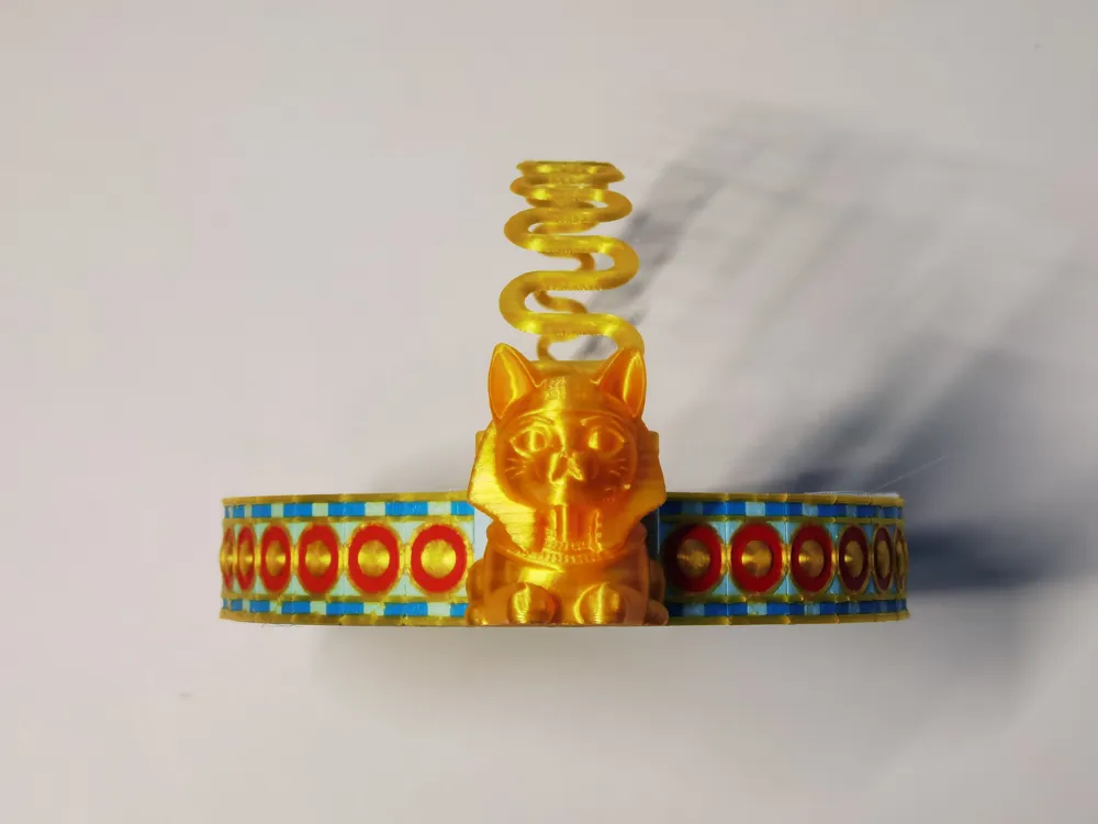Tutankhamun Cat Crown and Bastet Protective Shield Necklace - Free 3D ...