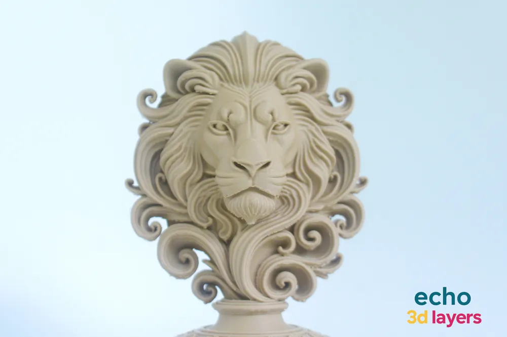 Lion bust by Echo 3D Layers MakerWorld: Download Free 3D Models