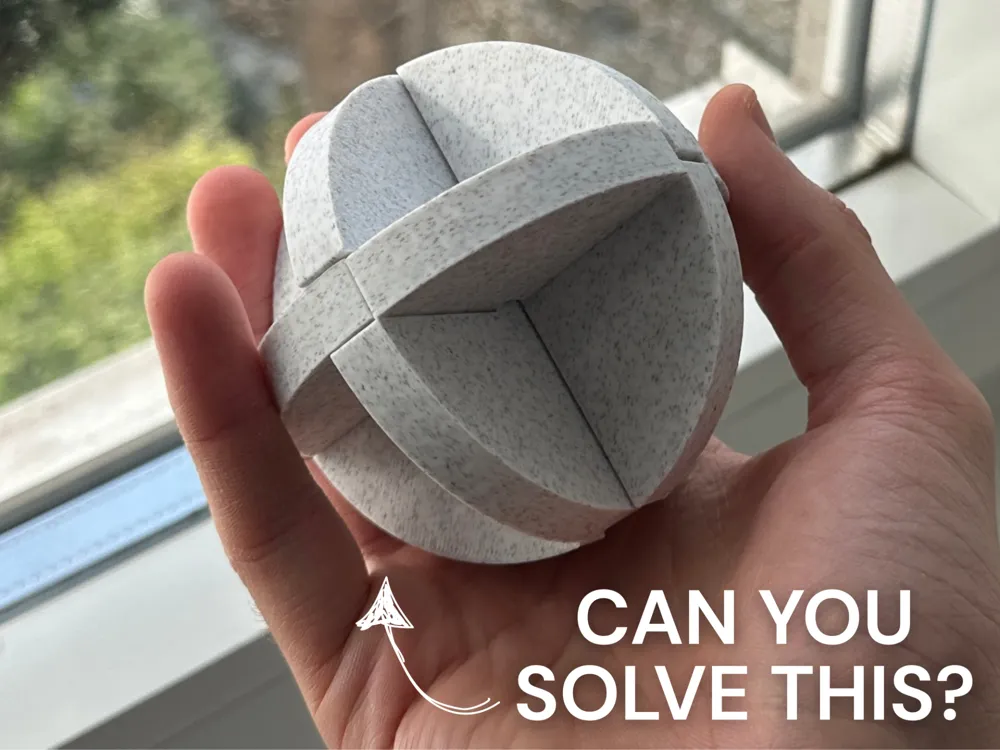 6 Piece Interlocking Puzzle Ball - (Level Medium) by Gjörk - MakerWorld