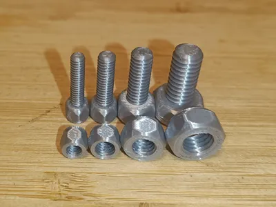 Metric Fastener/Bolt/Screw/Nut - M4, M5, M6, M8 Remixed by Raven3D ...