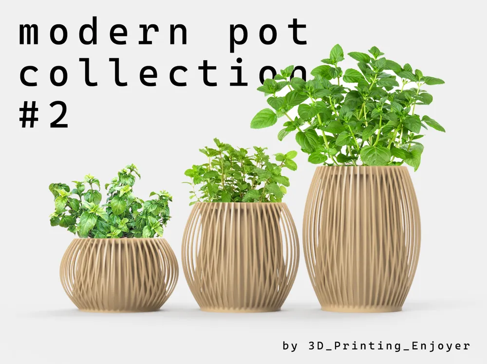 modern pot collection #2 by 3D_Printing_Enjoyer - MakerWorld