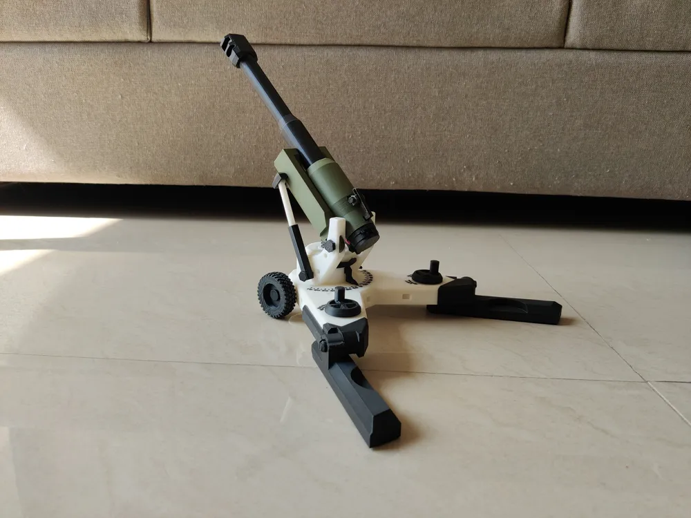 Mechanical Artillery Cannon gun moving turret - Free 3D Print Model ...