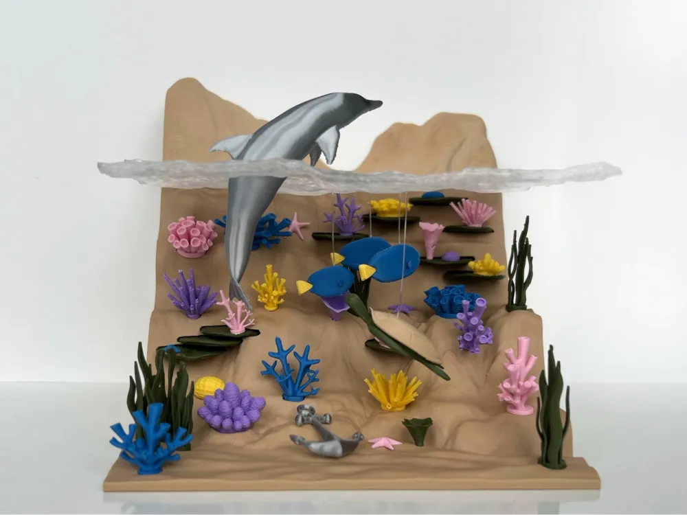 "Wonders of the Blue" – 3D Coral Reef Diorama by DL 3D LAB MakerWorld: Download Free 3D Models