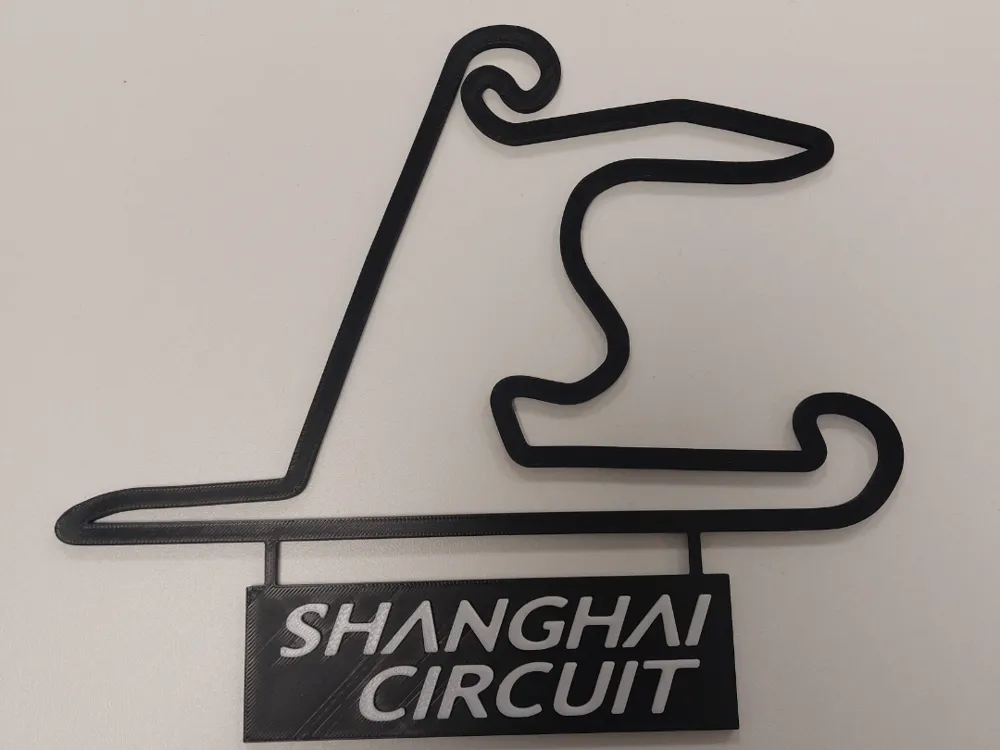 Shanghai Circuit F1 China Grand Prix Track Layout - Free 3D Print Model ...