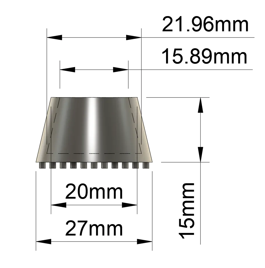 16mm textured TPU Chair Feet by Leif3D - MakerWorld