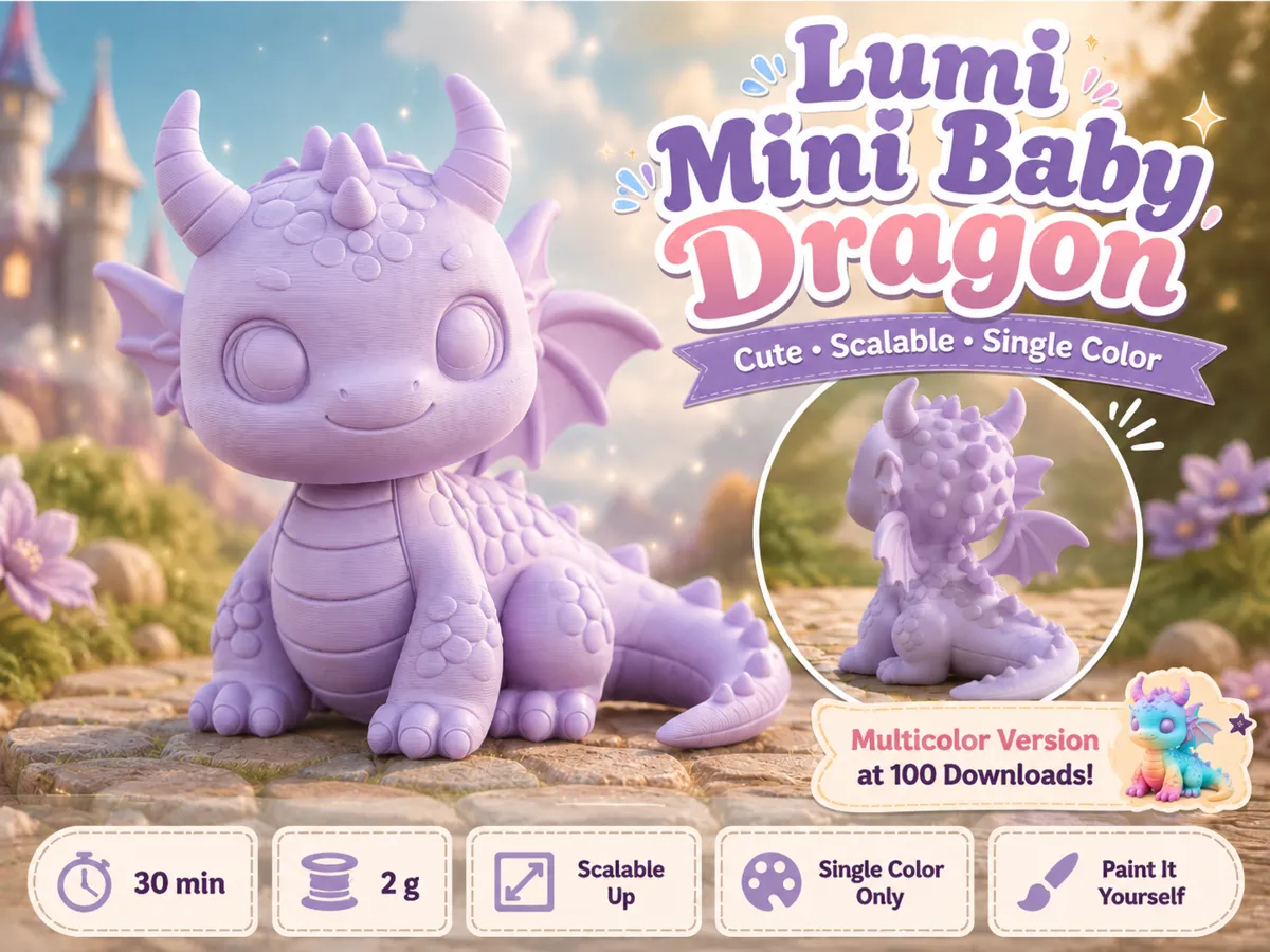 Mini Baby Dragon Lumi cute toy figur miniatur – Kostenloses 3D ...