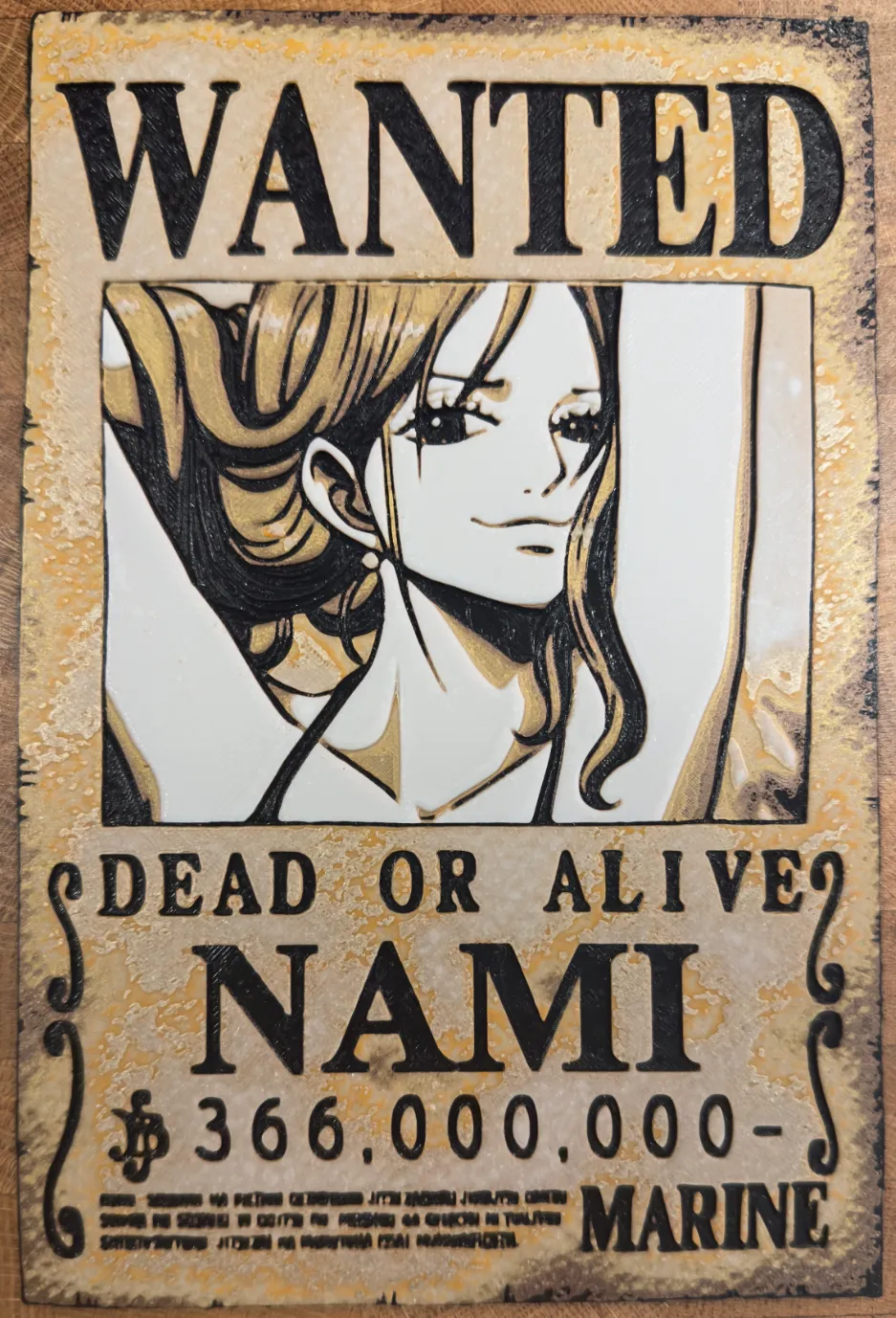 One Piece - Nami Wanted Poster by Pretty Okay Prints - MakerWorld