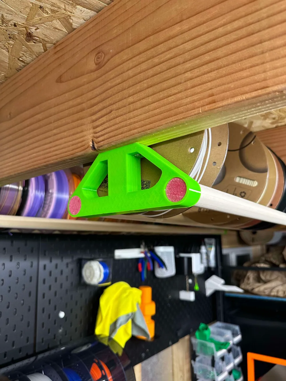 Filament Spool Ceiling Rack Bracket Mount Storage by Timinsk MakerWorld ...