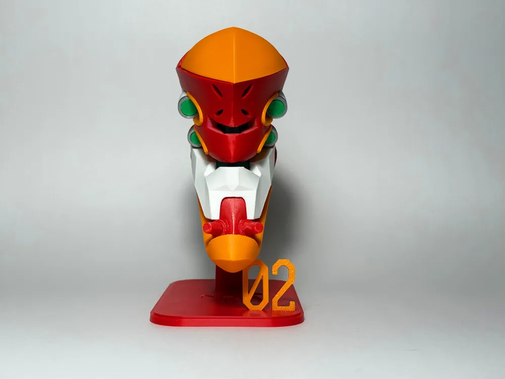 EVA-02 Head Bust - No AMS Required - Free 3D Print Model - MakerWorld