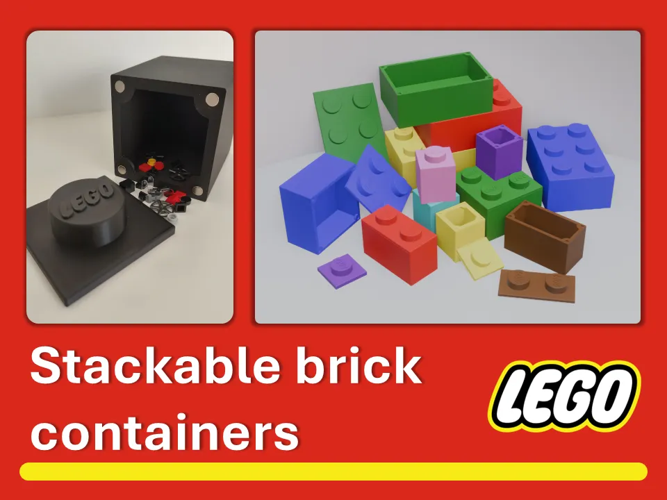 Stackable LEGO_Brick container 1x1-2x1-2x2-2x3 - Free 3D Print Model ...