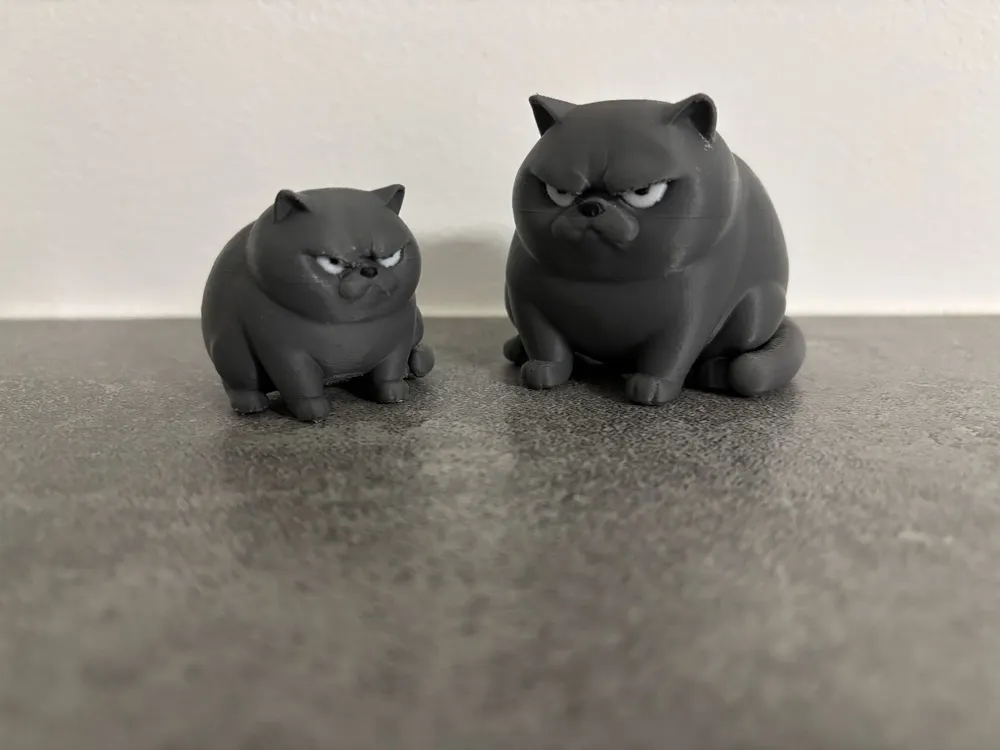 Polly die "NEIN-KATZE" Fat Cat Angry British short - Free 3D Print ...