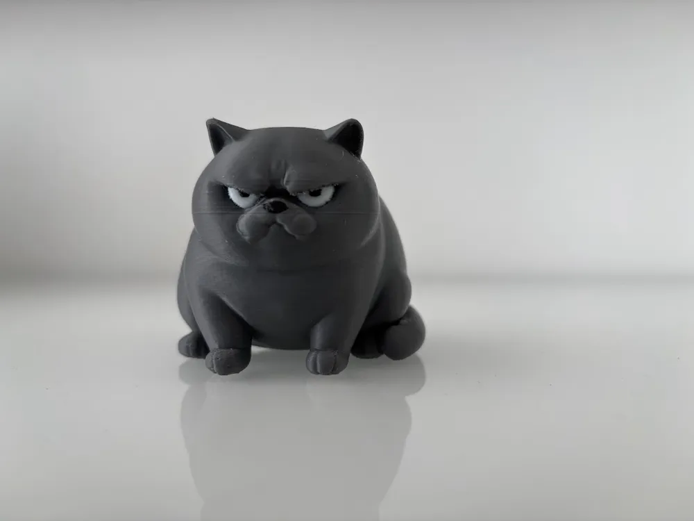 Polly die "NEIN-KATZE" Fat Cat Angry British short - Free 3D Print ...