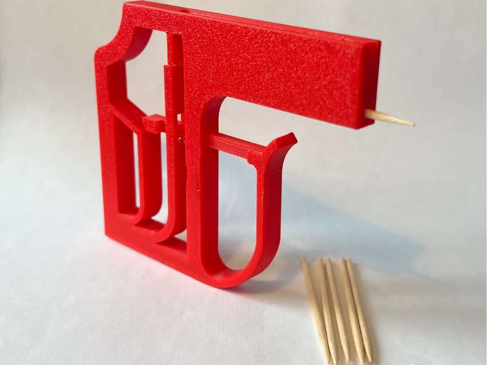 Toothpick Shooter with Magazine-Print in Place - Free 3D Print Model ...