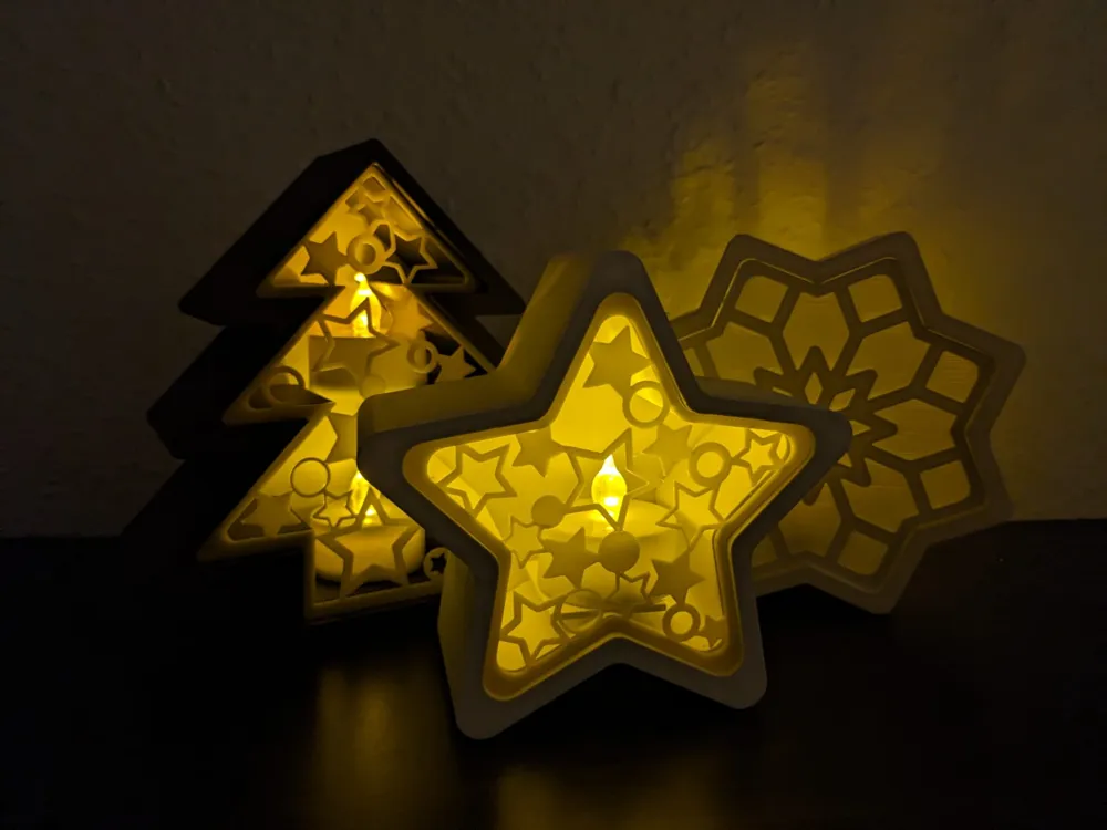 Christmas Series: 5 point star light box (Modular) by G__W__ MakerWorld ...