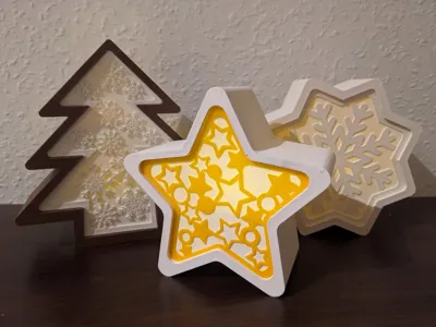 Christmas Series: 5 point star light box (Modular) by G__W__ MakerWorld ...