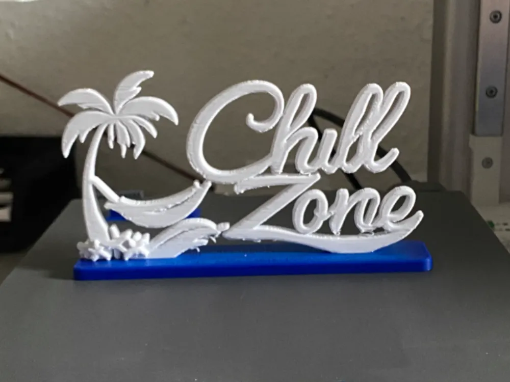 Decorative "Chill Zone" Lettering - Free 3D Print Model - MakerWorld