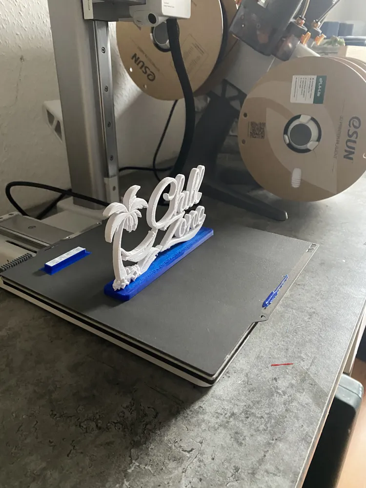 Decorative "Chill Zone" Lettering - Free 3D Print Model - MakerWorld