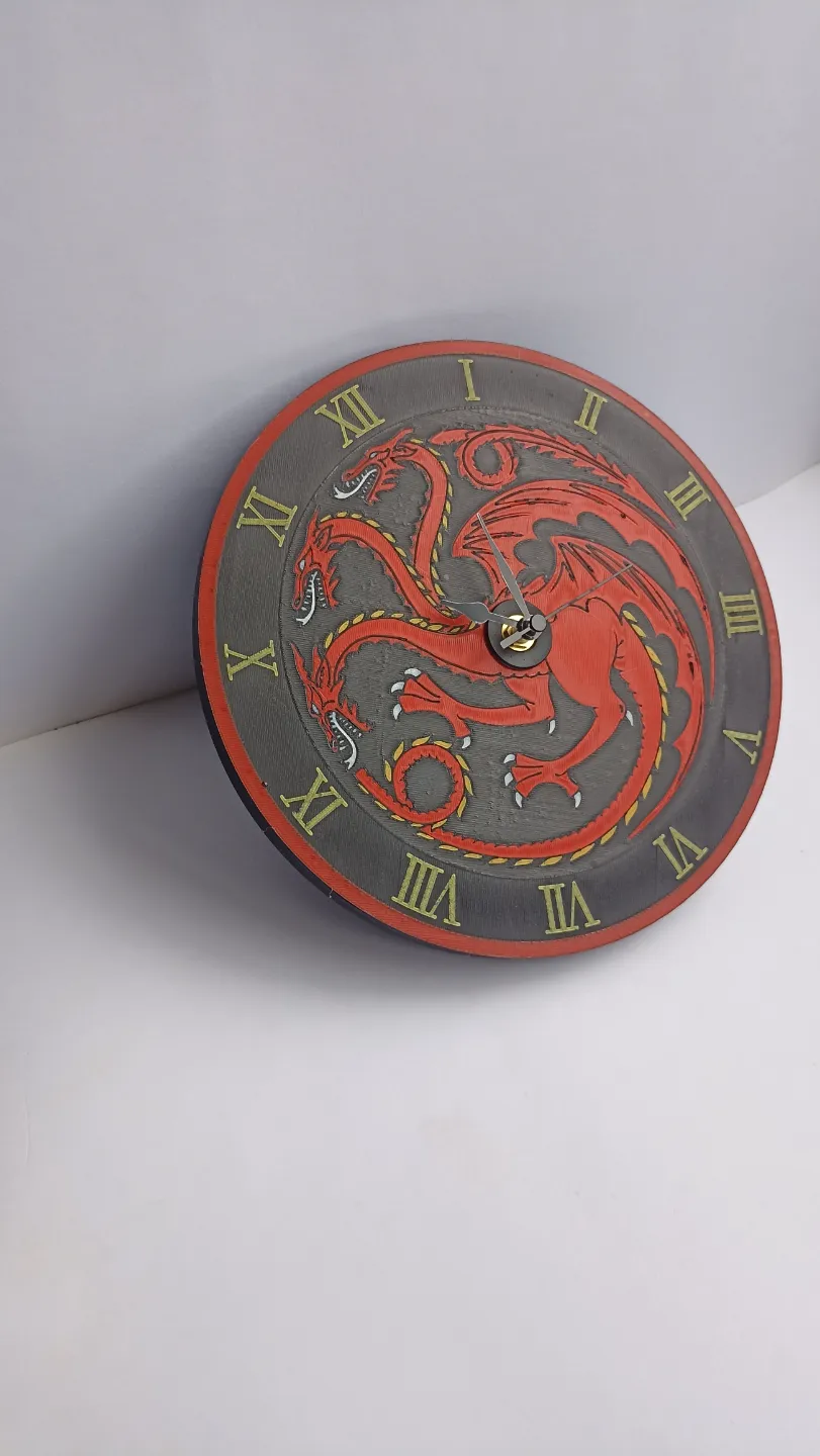 Clock house of the dragon - Free 3D Print Model - MakerWorld