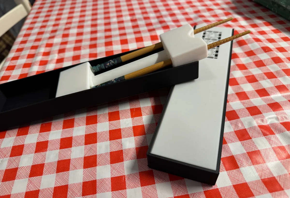 Kumiko Chopstick Box Elegant and Clean Organizer - Free 3D Print Model - MakerWorld