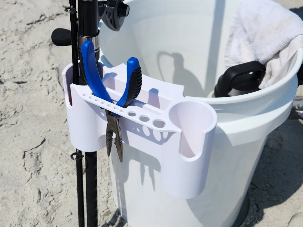 Fishing Rod Holder Bucket Caddy - Free 3D Print Model - MakerWorld