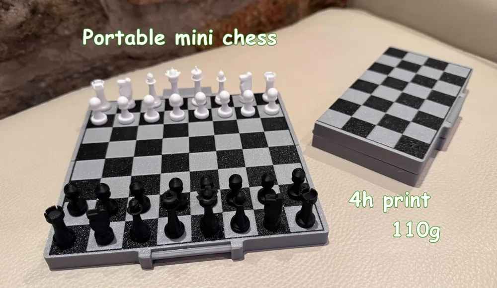 Portable mini chess by mhyap MakerWorld: Download Free 3D Models