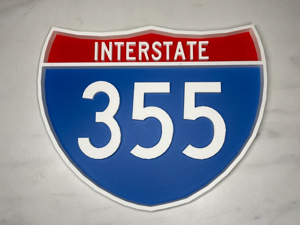 Interstate 355 sign by DAVE - MakerWorld