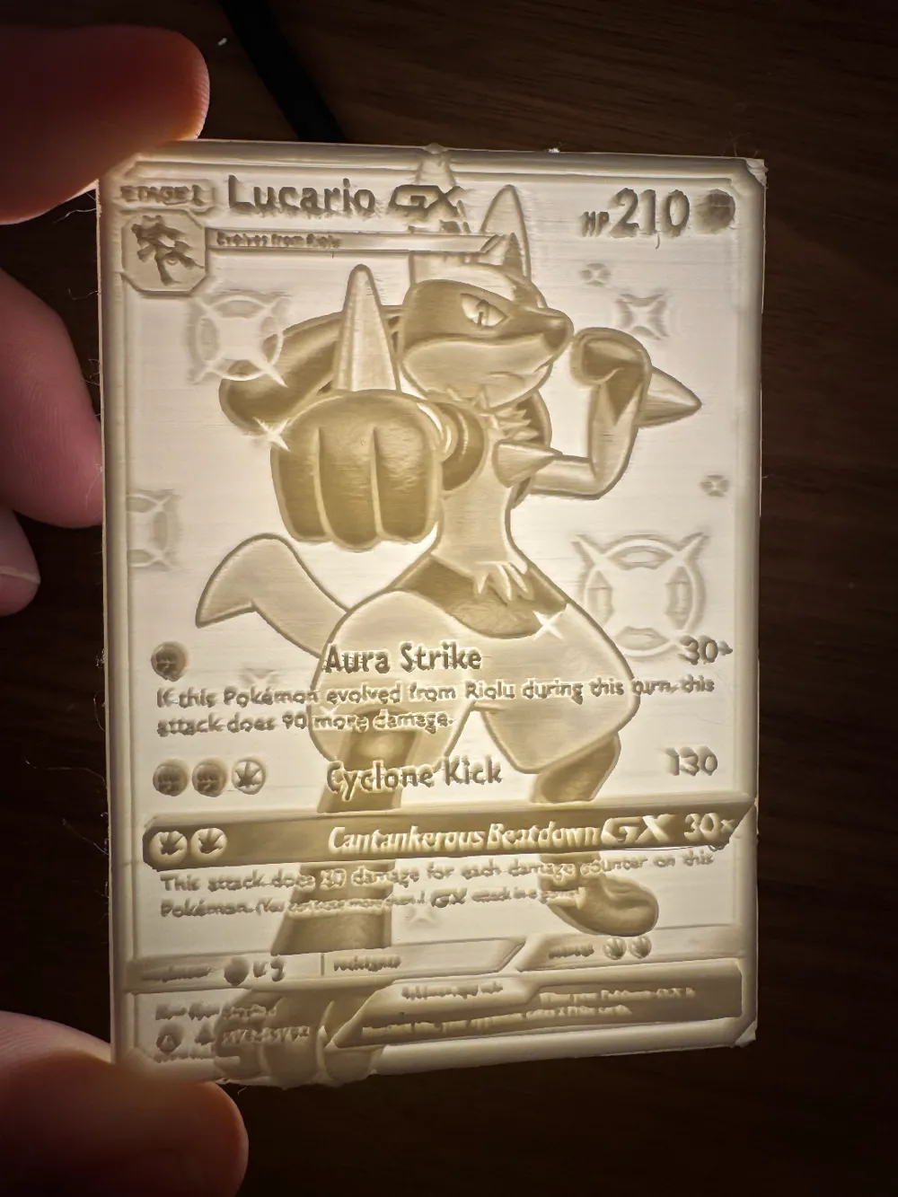 pokemon lucario lithophane card - Free 3D Print Model - MakerWorld