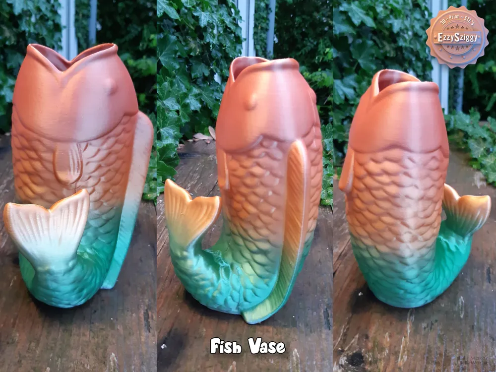 Fish Vase by EzzySziggy MakerWorld: Download Free 3D Models