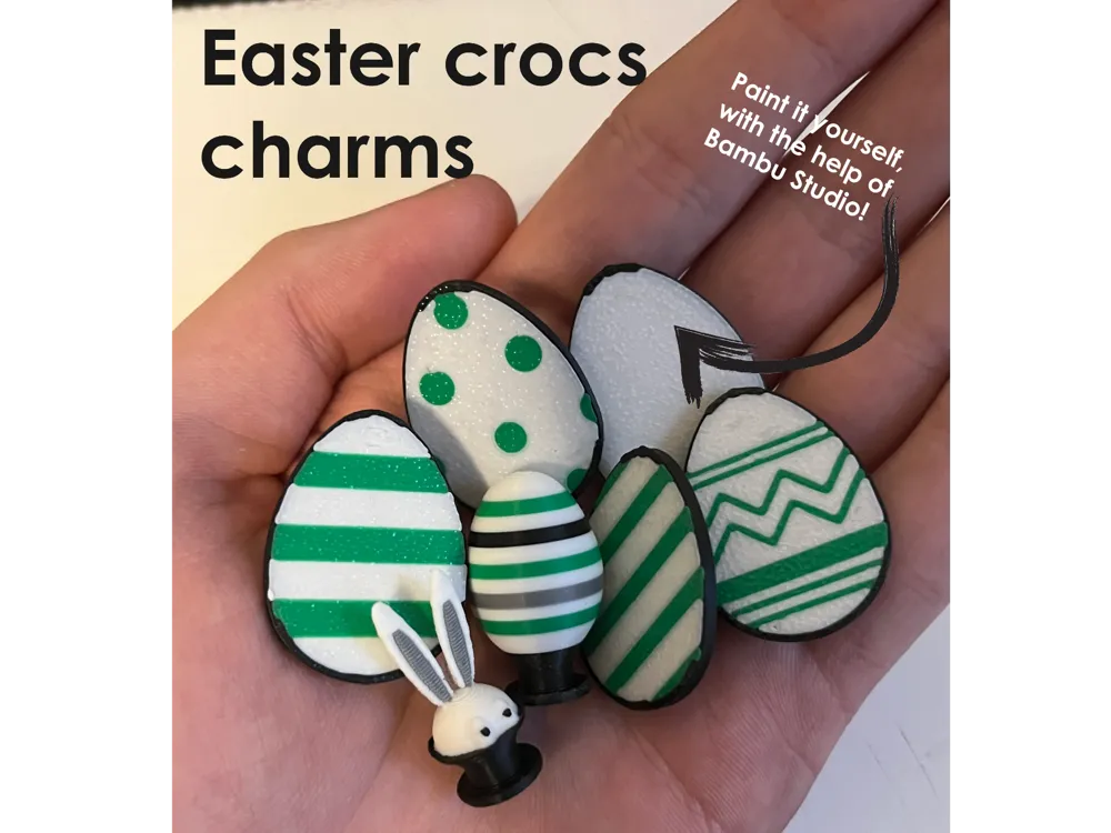 Easter Crocs charm collection by 3DVision - MakerWorld