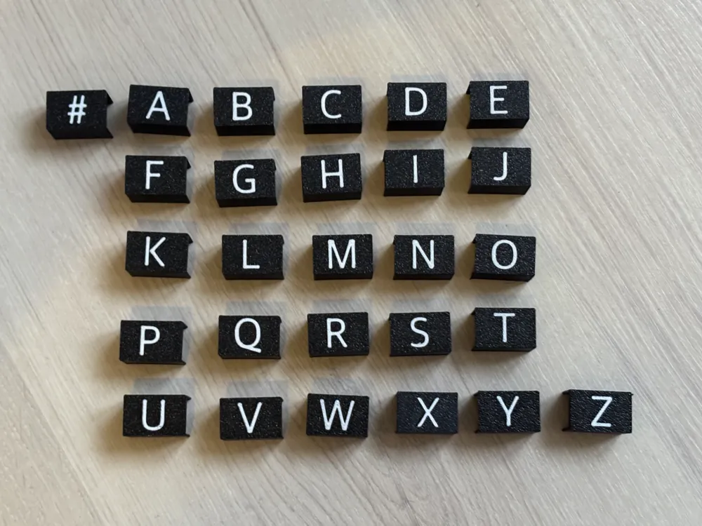 A-Z Collection Divider Clips for IKEA GNEDBY shelf by X3D MakerWorld ...