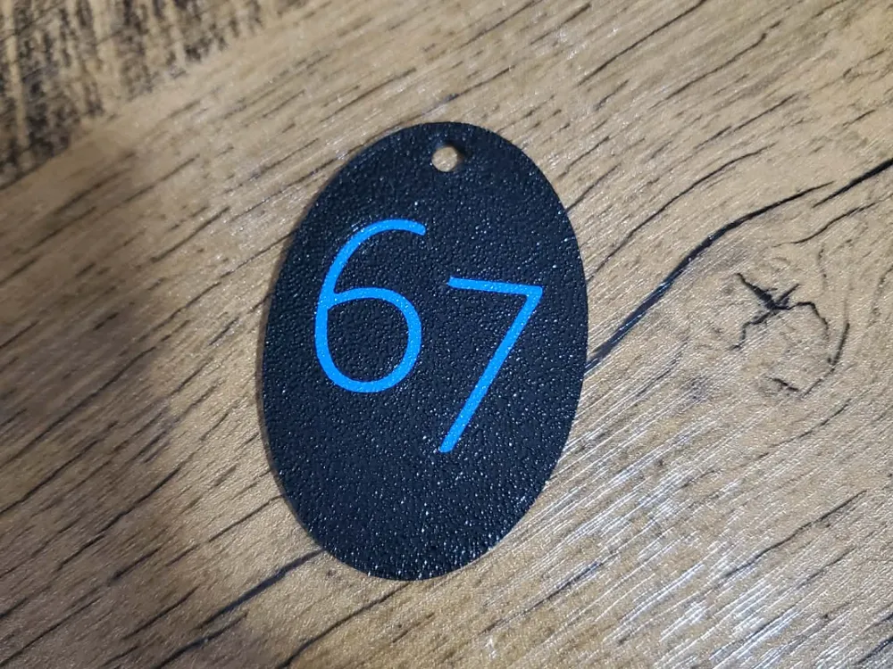 67 Keychain - Free 3D Print Model - MakerWorld