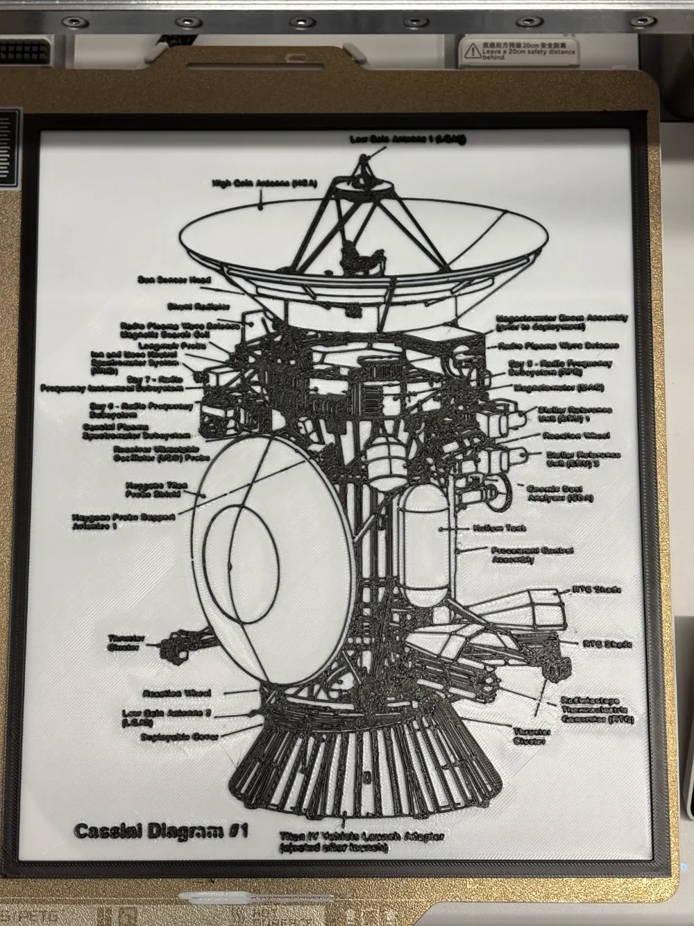 Cassini–Huygens Space Probe - Blueprint - Diagram by PaperPlaneLab ...