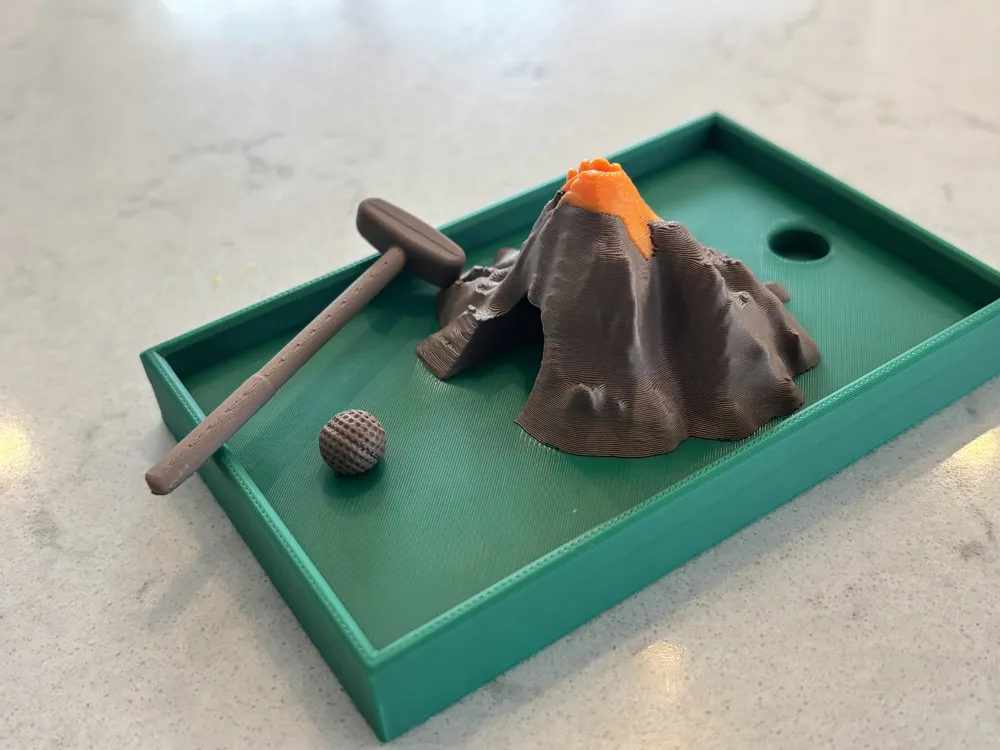 Minigolf Hole 9/18 Volcano Run Course 1 - Free 3D Print Model - MakerWorld