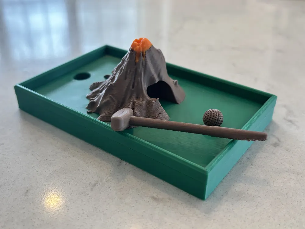 Minigolf Hole 9/18 Volcano Run Course 1 - Free 3D Print Model - MakerWorld