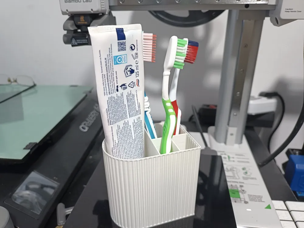 Toothbrush and Toothpaste Holder by webbuster MakerWorld: Download Free ...