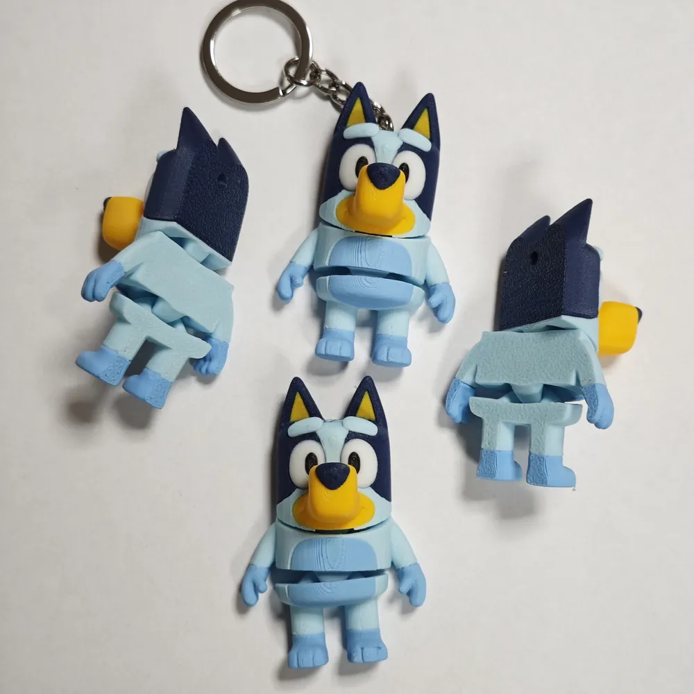 Bluey Mini Flexi – Articulated Toy Multiple Color - Free 3D Print Model ...
