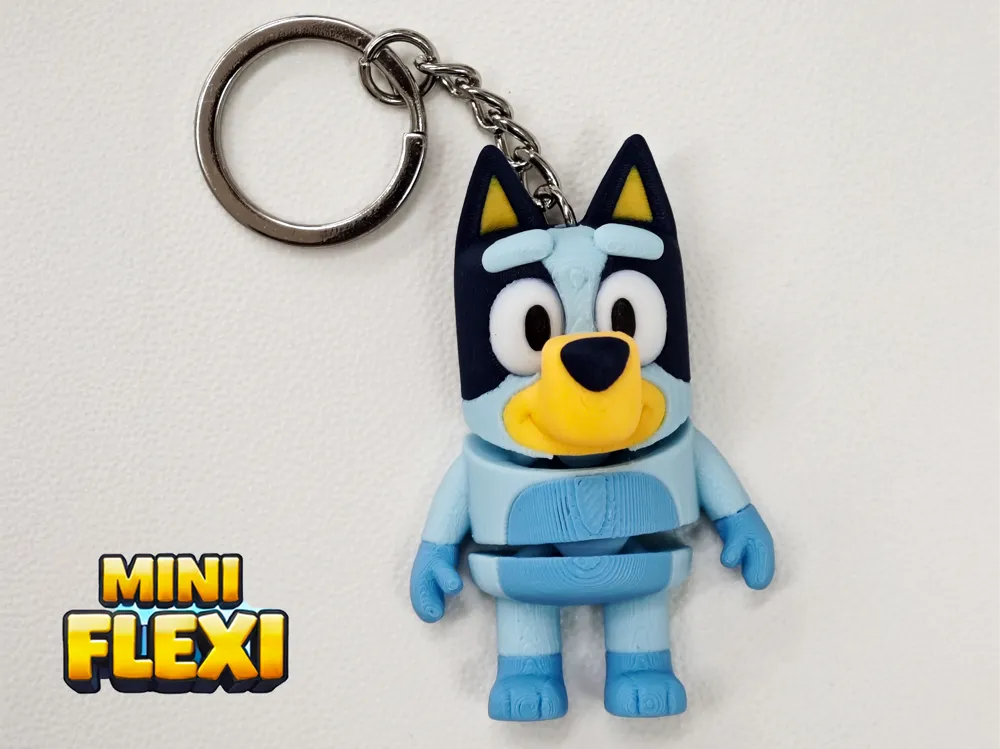 Bluey Mini Flexi – Articulated Toy Multiple Color - Free 3D Print Model ...