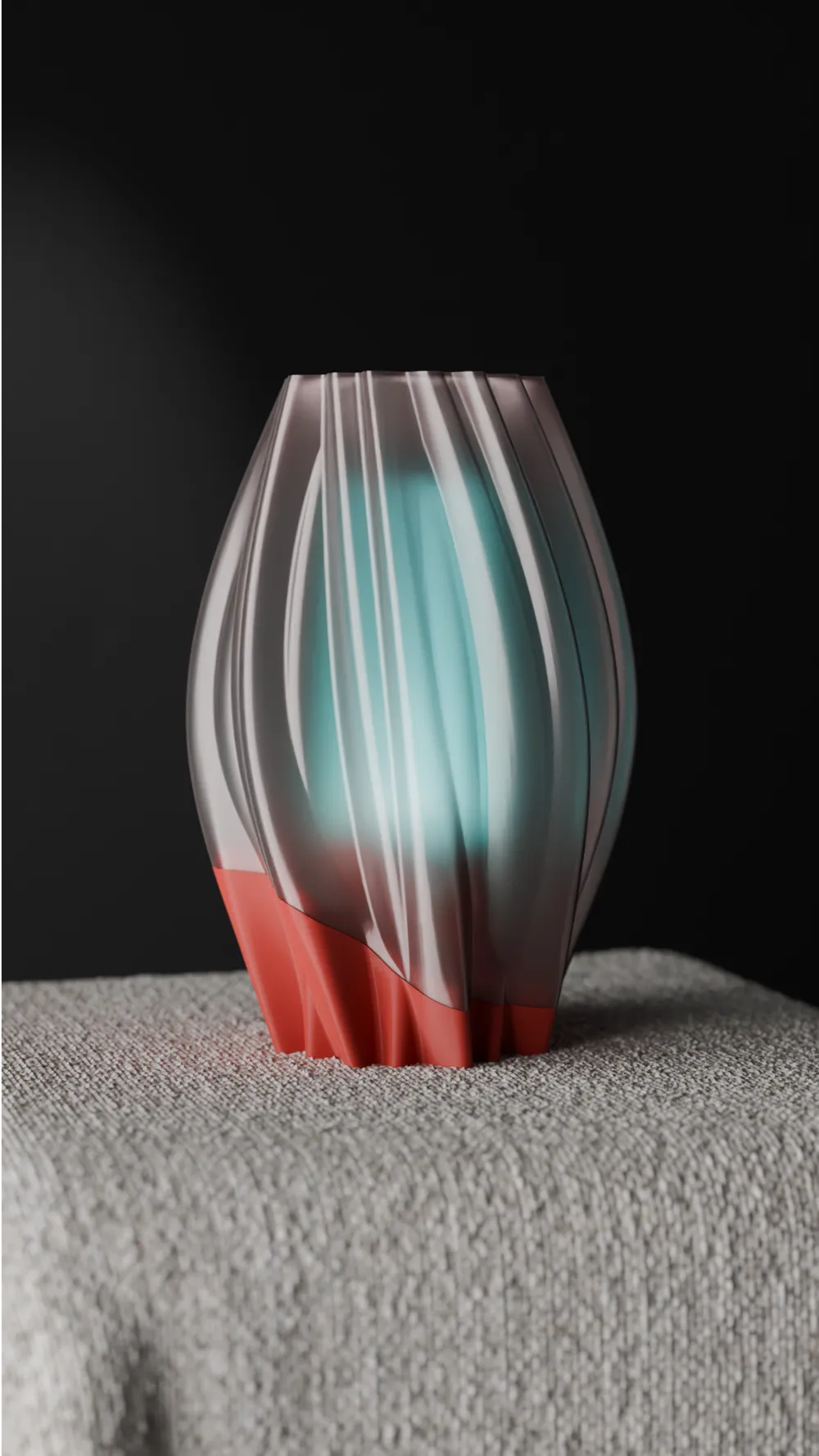 Beautiful Flowing Lamp with inner Diffuser by Abstractia Design ...