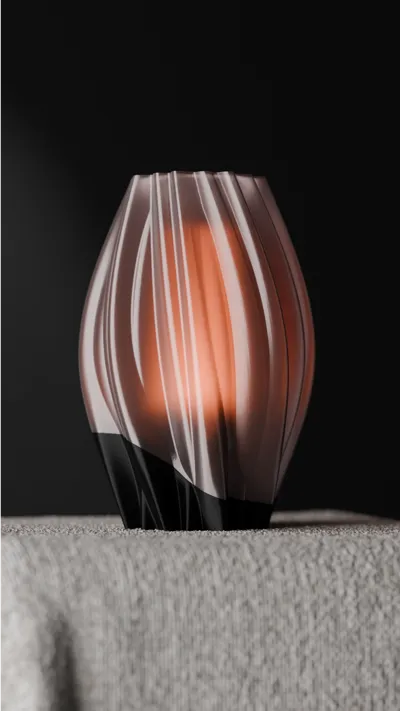 Beautiful Flowing Lamp with inner Diffuser - Free 3D Print Model ...