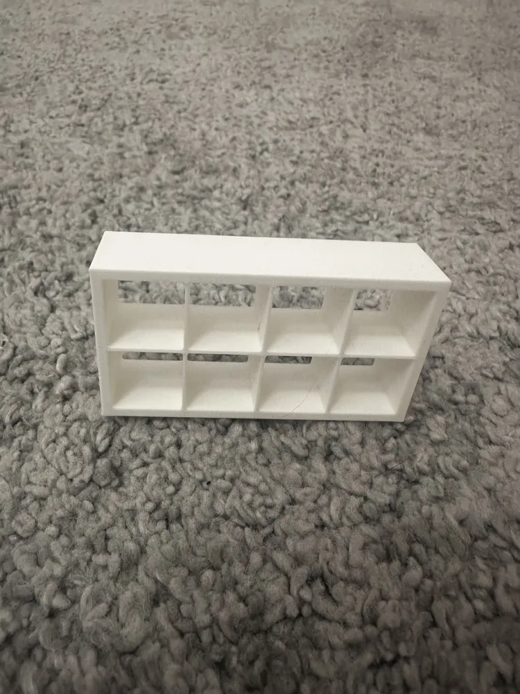 Cube shelf 4x2 1:10 scale (ikea kallax compatible) - Free 3D Print ...