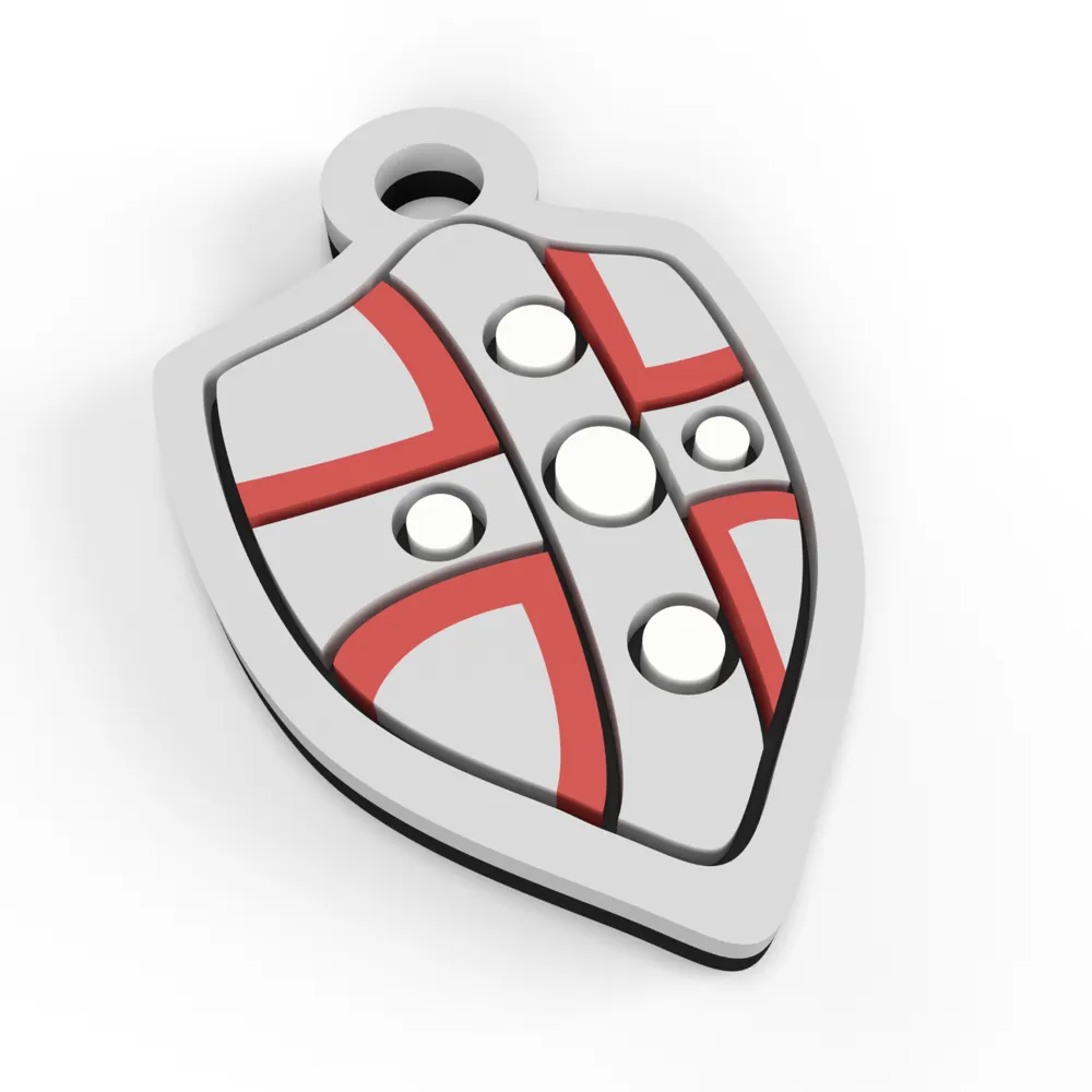 Spelunky shield keychain by nicodeimos - MakerWorld