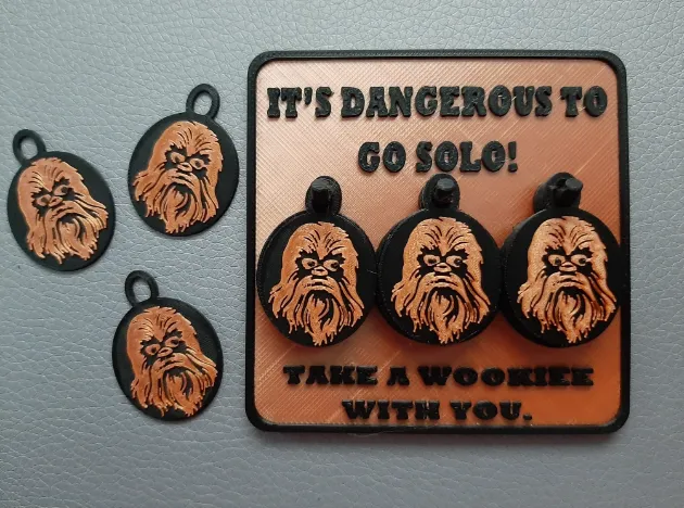 Magnet Star Wars Wookiee Escort by Old Lady - MakerWorld