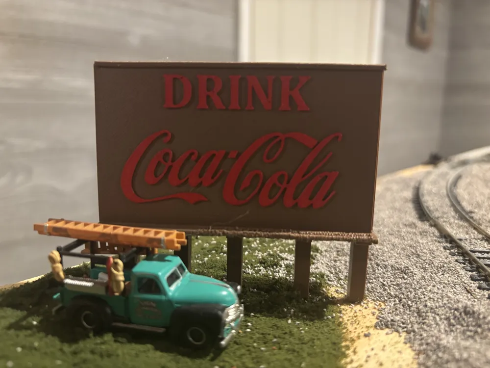 HO SCALE ROADSIDE BILLBOARD (1:87) - Free 3D Print Model - MakerWorld