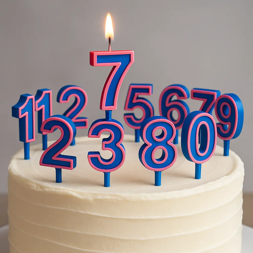 Numbered Candle Holder Set for Birthday Cakes (0–9) by CHNGR MakerWorld ...