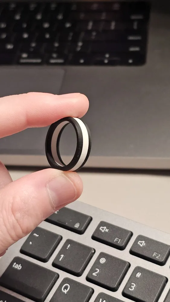 Thick Striped Wedding Band Sz. 3-13 - Free 3D Print Model - MakerWorld