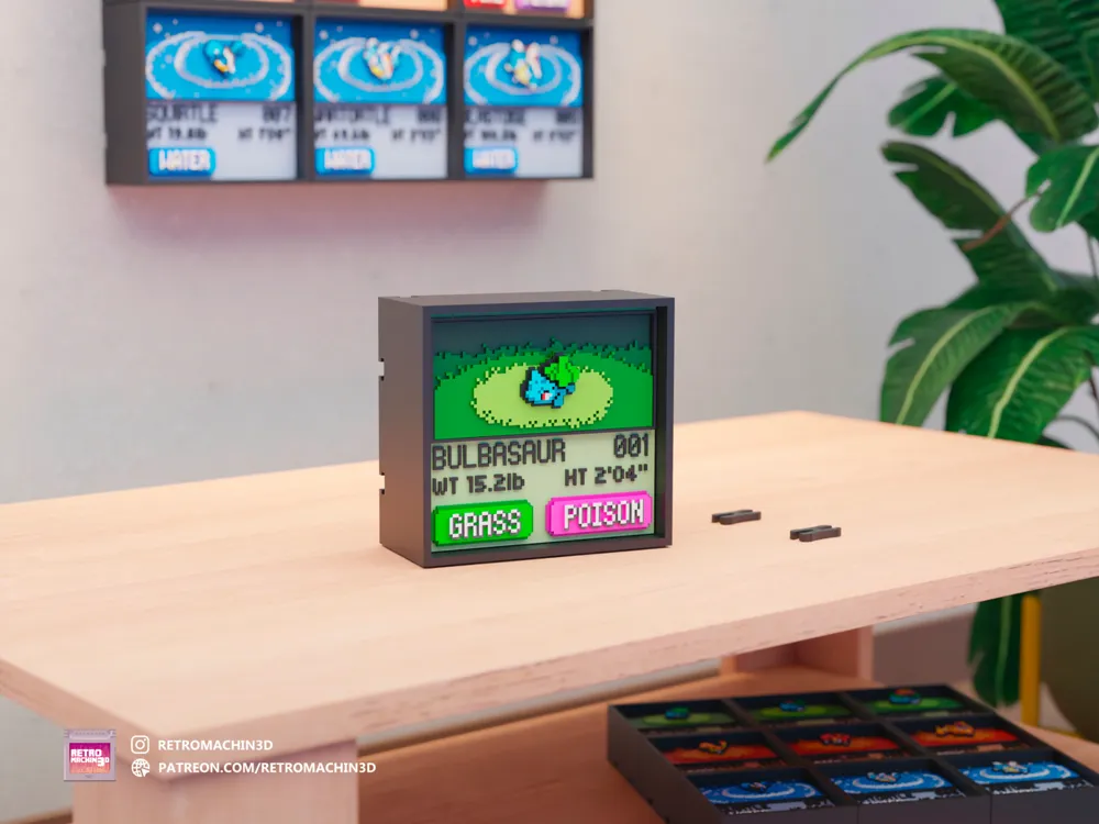 #0001 - Bulbasaur Pokedex Screen by Retromachin3d - MakerWorld