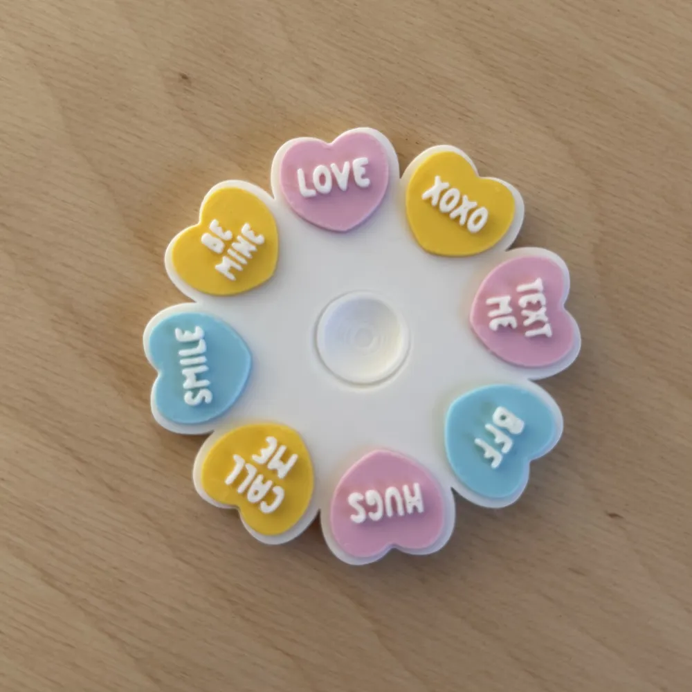 Conversation-Heart Fidget Spinner - Free 3D Print Model - MakerWorld
